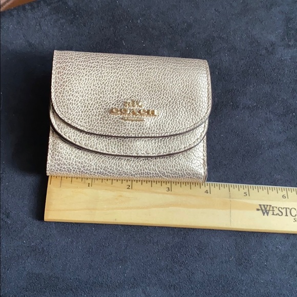 Coach | Bags | Coach Gold Metallic Wallet | Poshmark